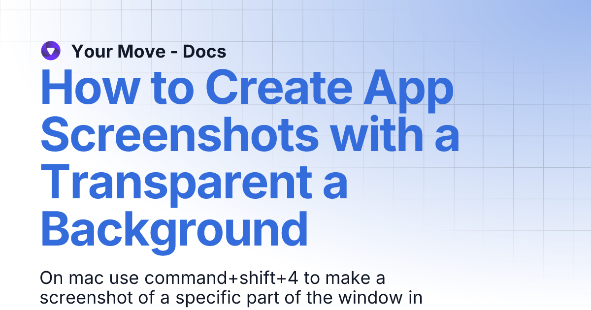 How to Create App Screenshots with a Transparent a Background | Your ...
